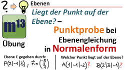 Die Normalenform der Ebenengleichung